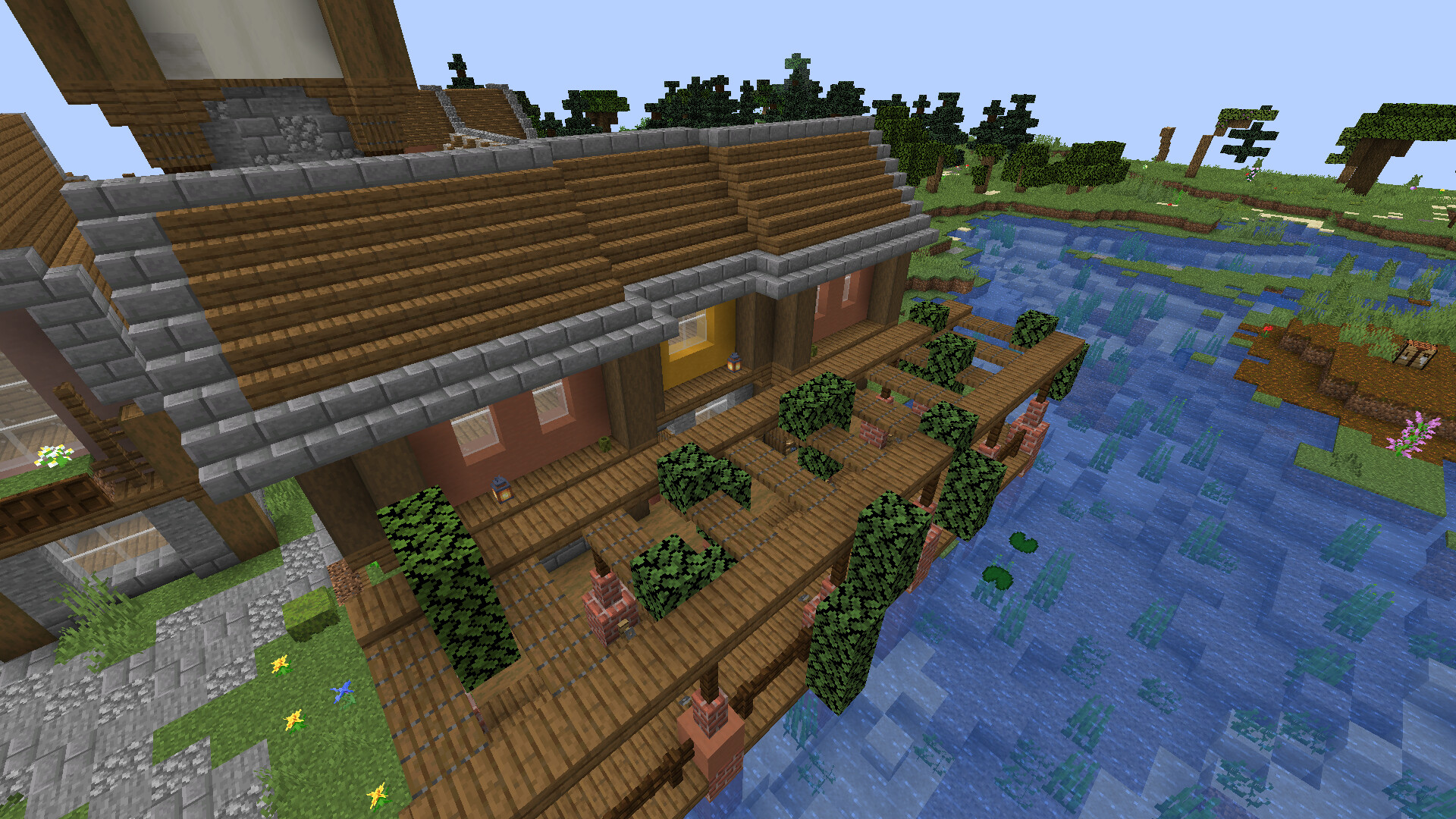 Small Harbor on my Towny Server Minecraft Map
