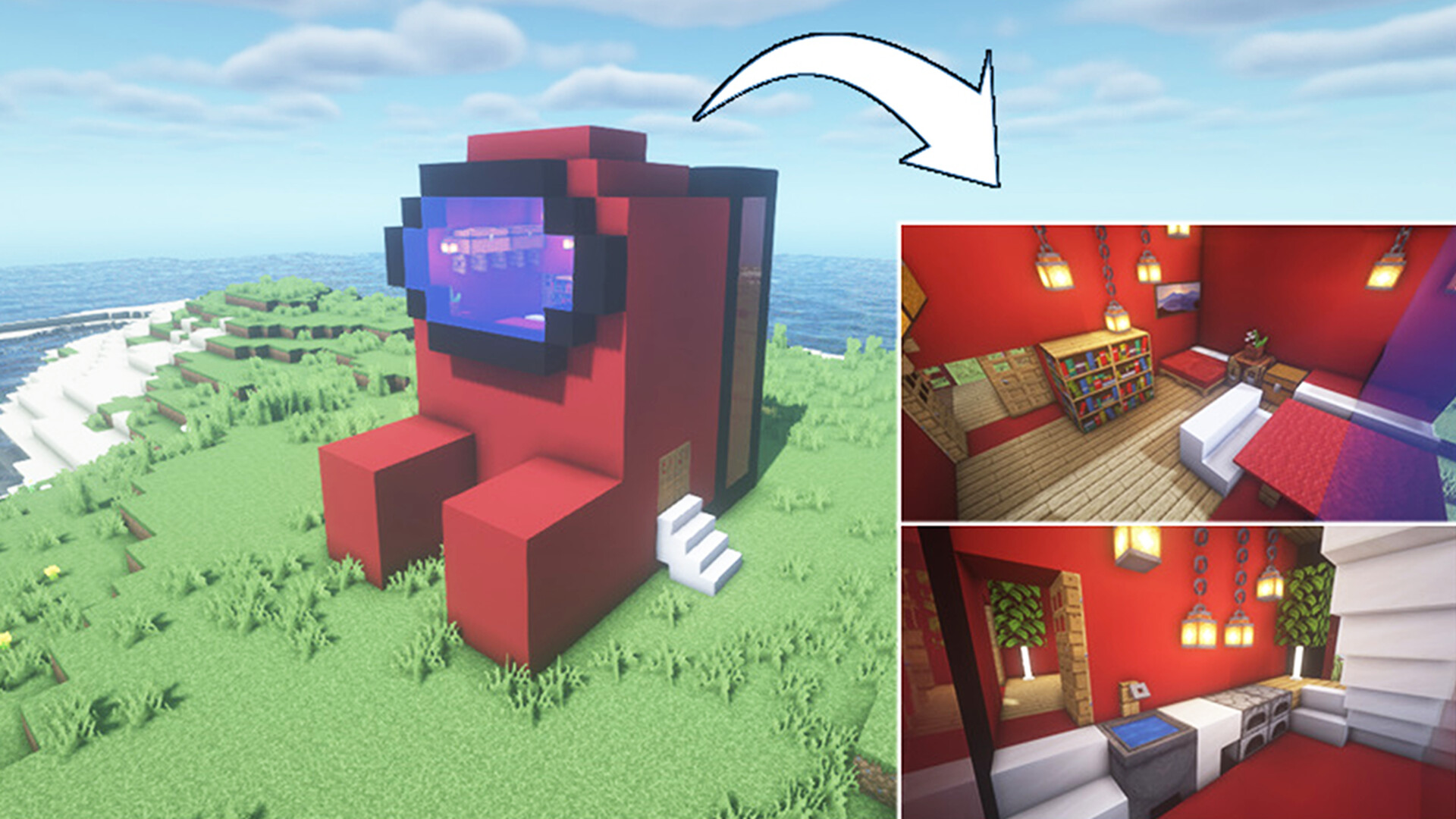 Among Us House (Java & Bedrock). Minecraft Map