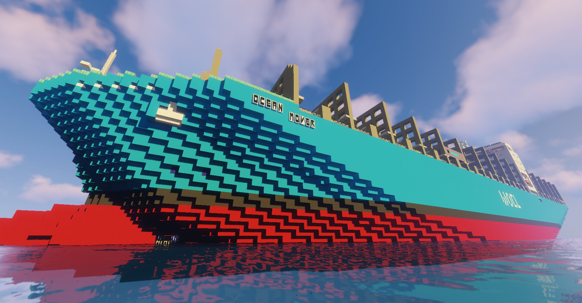 WOCL: Ocean Mover. (Container ship/cargo ship) Minecraft Map