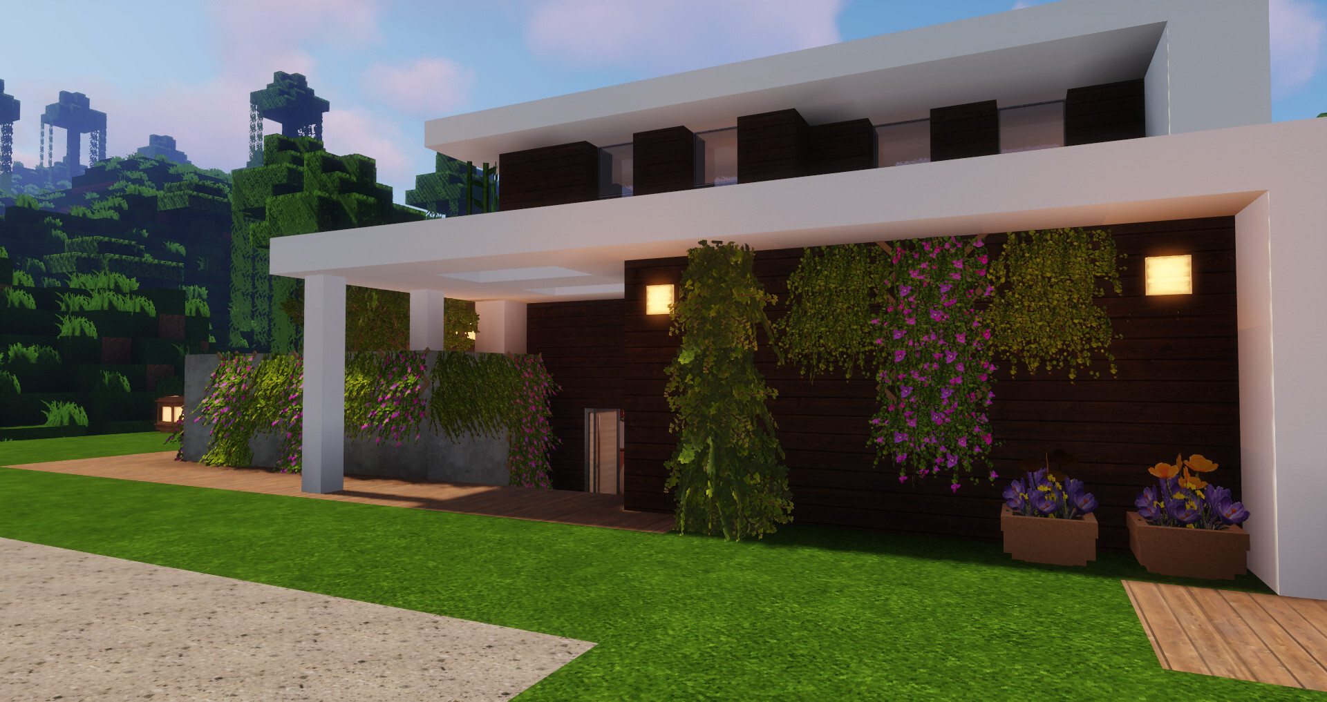 A modern but cosy house Minecraft Map