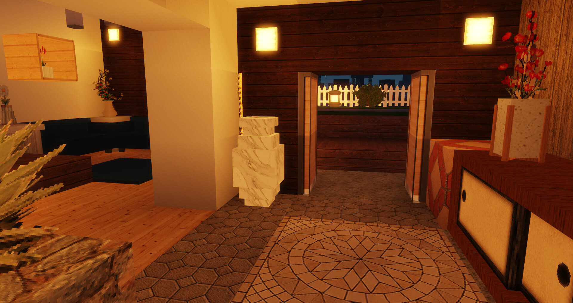 A modern but cosy house Minecraft Map