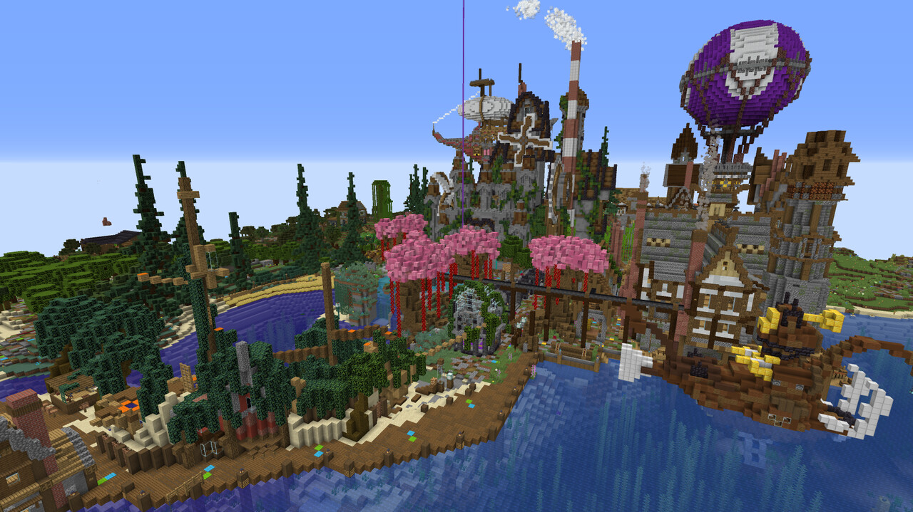 1.16 Survival Steampunk Spawn Minecraft Map