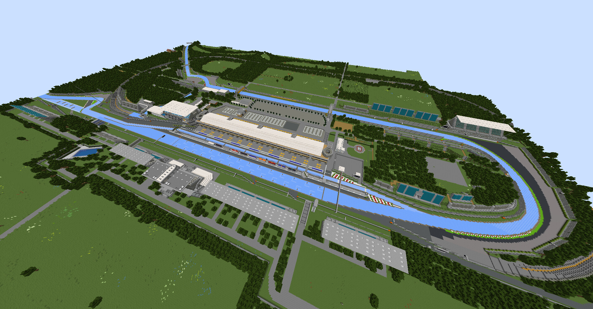 F1 Monza Ice Boat Racing track (1.17.1) Minecraft Map