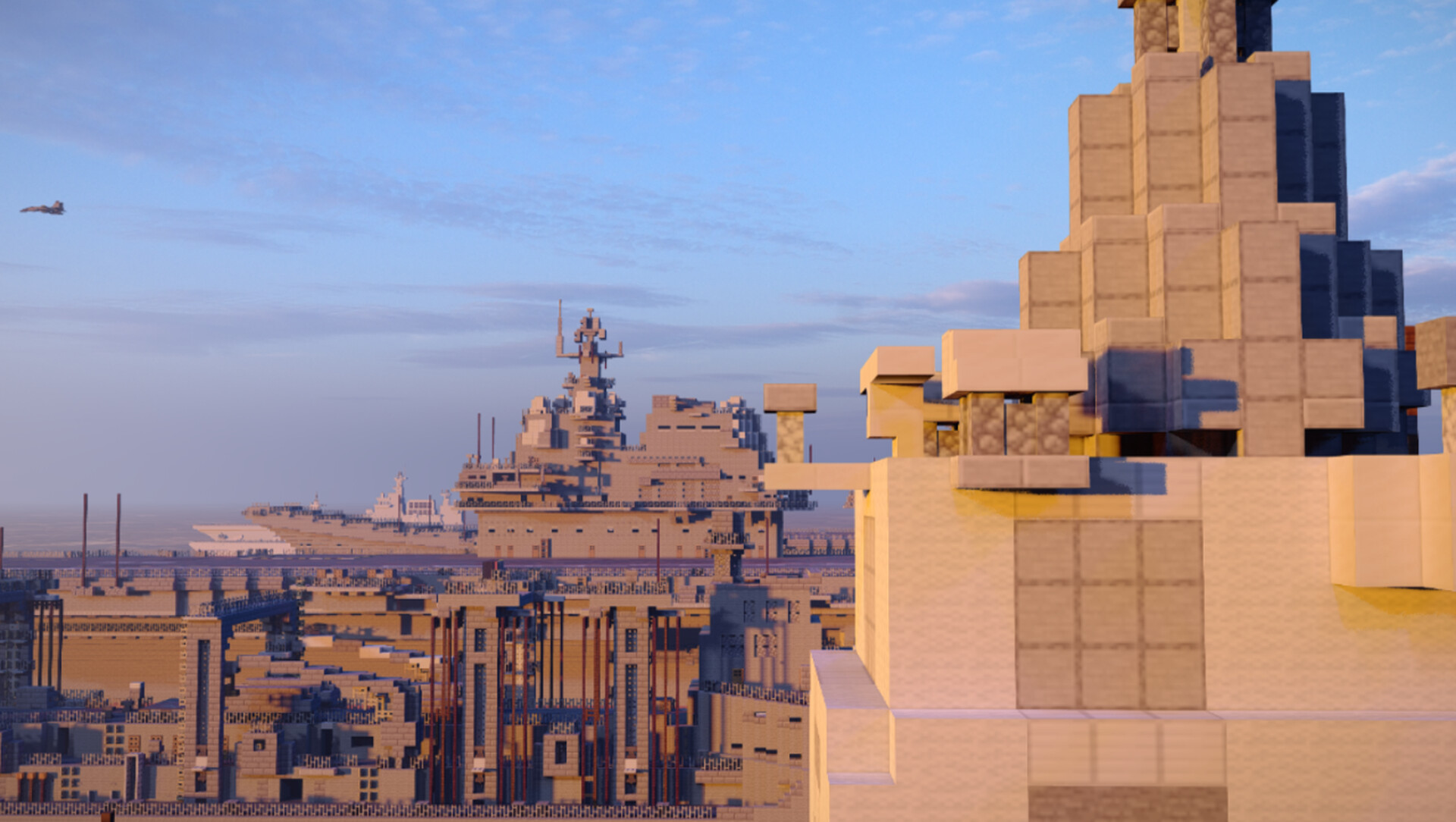 CNS Shandong (CV-17) 1:1 scale Minecraft Map