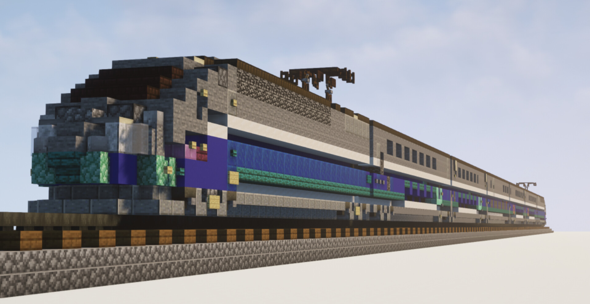 1.5:1 Scale TGV Duplex High Speed Train Minecraft Map