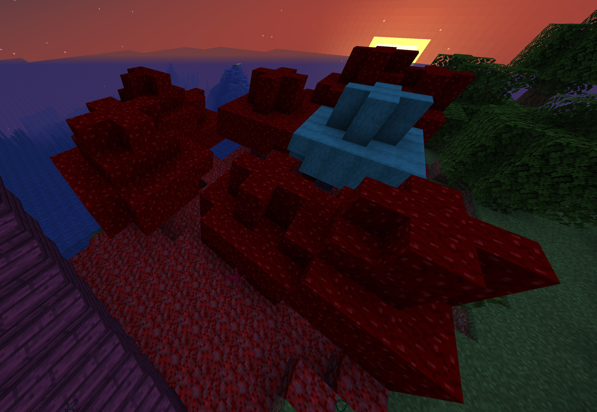 Nether.. But in Overworld. Minecraft Map