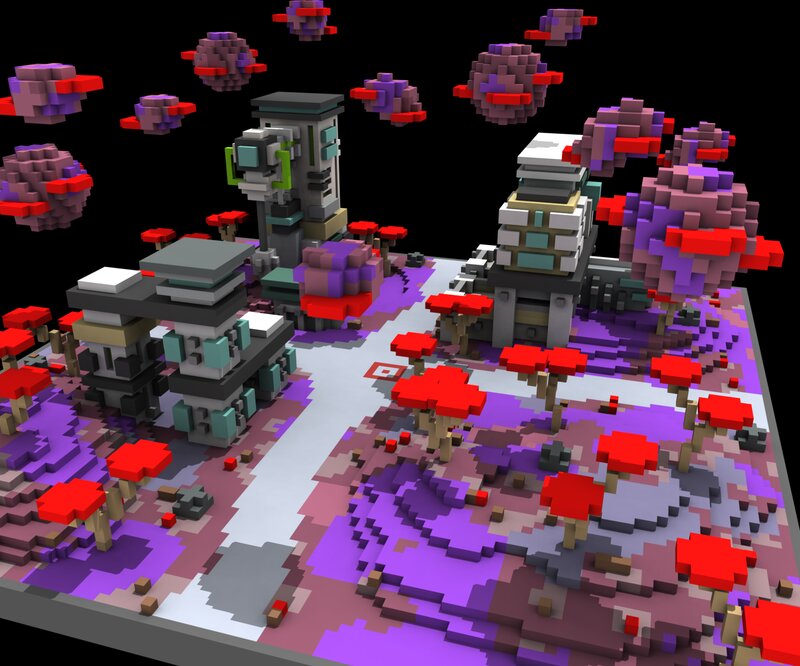 Purple Planet Sci-Fi KOTH [100x100] Minecraft Map