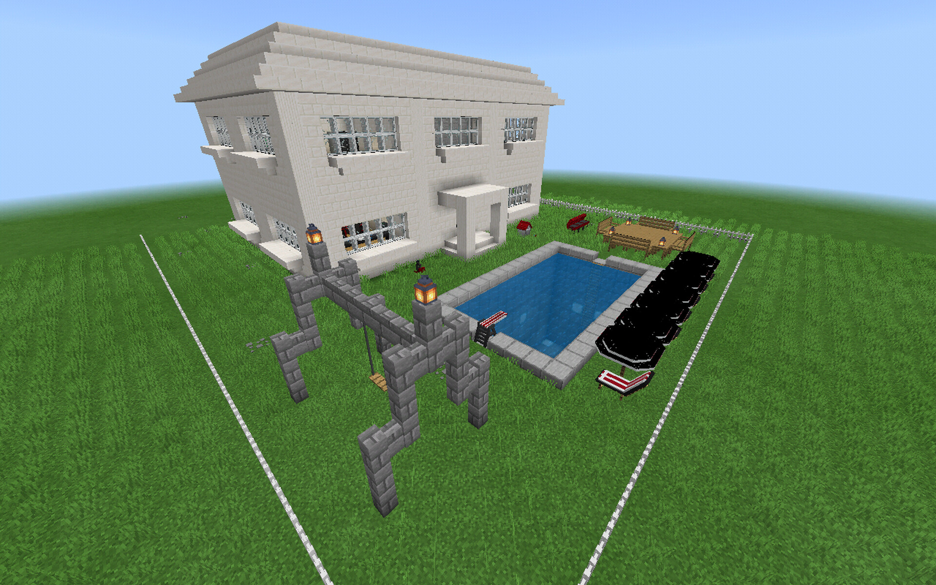 Millionaire mansion by darkmazeblox. Minecraft Map