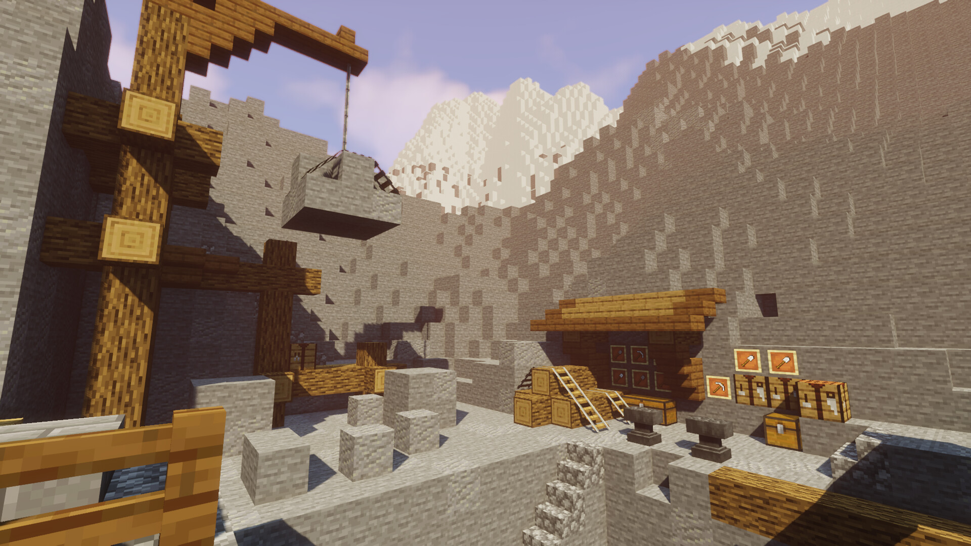 quarry - carrière de pierres - Steinbruch Minecraft Map