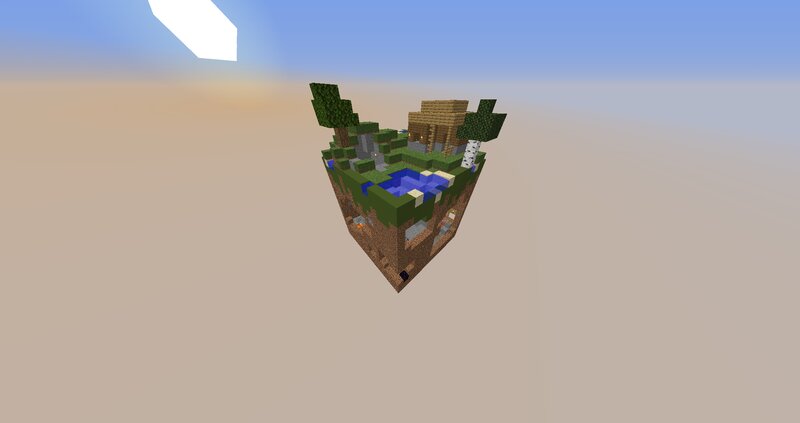 Plains biome in a giant grass block Minecraft Map
