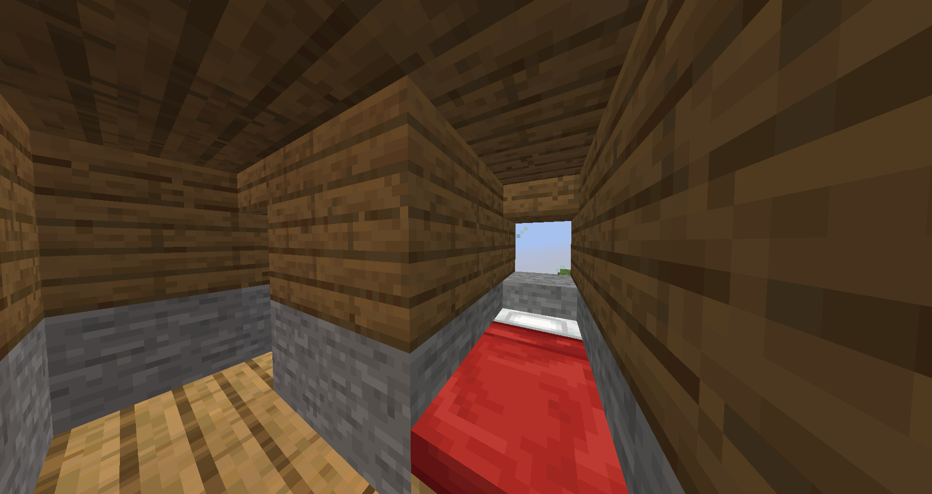 Plains biome in a giant grass block Minecraft Map