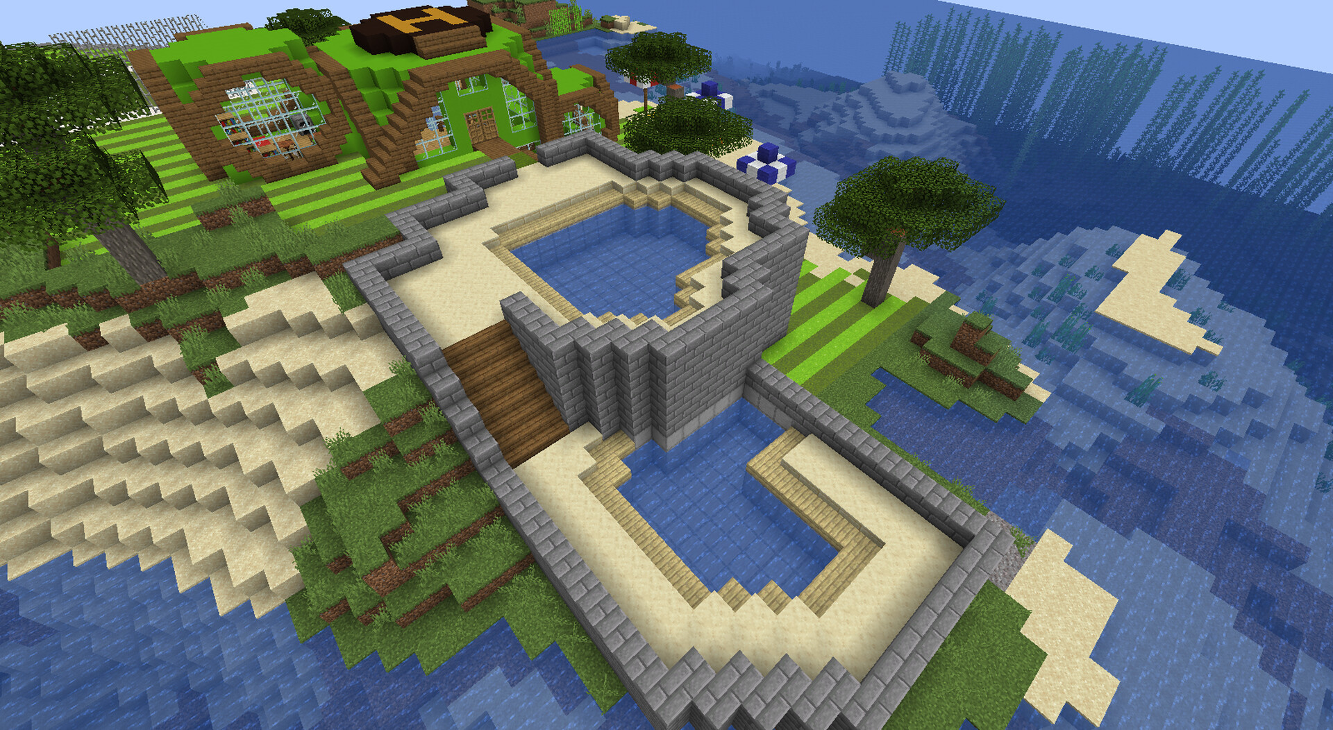 Modern summer getaway house Minecraft Map