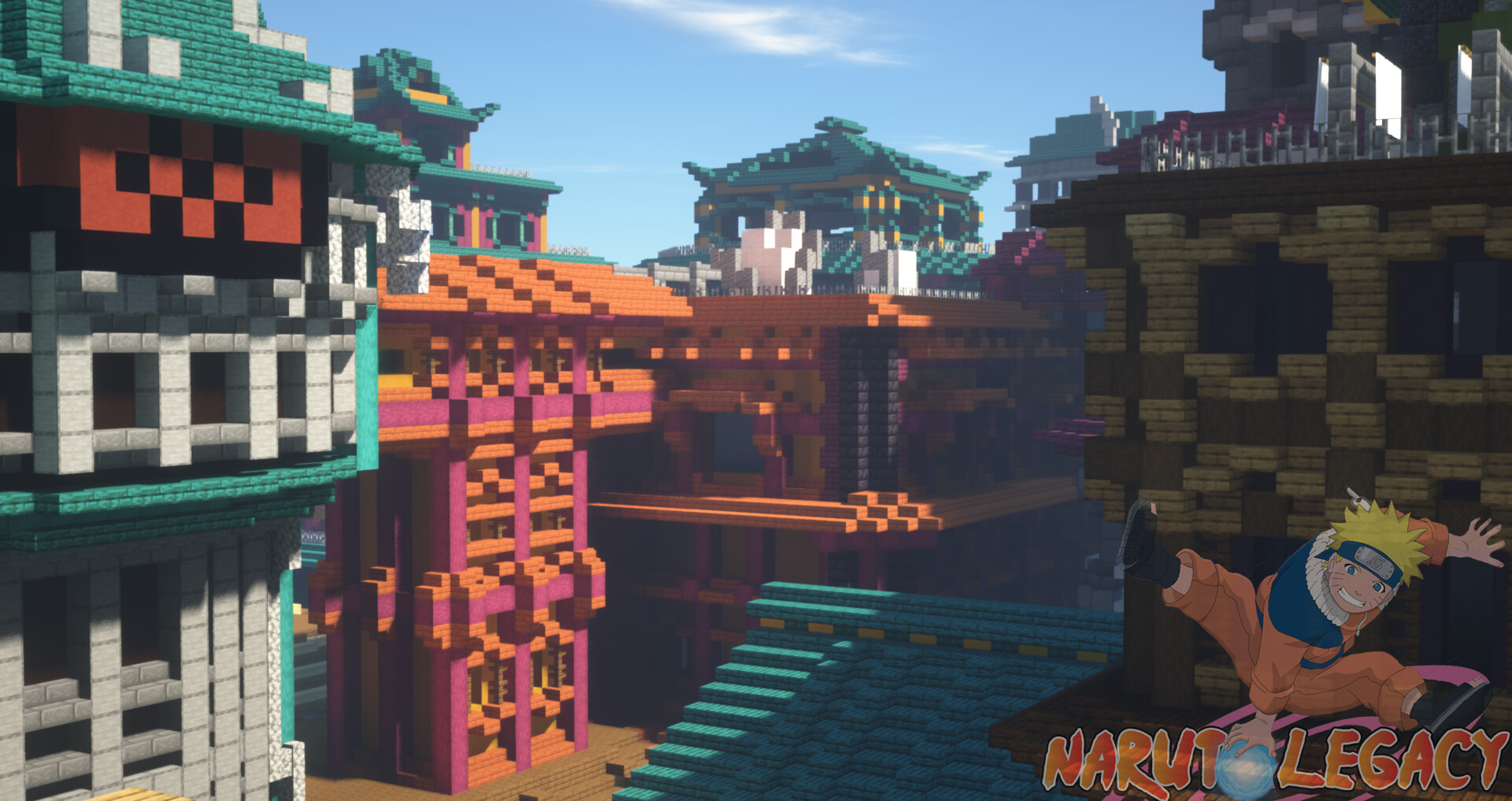 ♦ Naruto Recreation ♦ [ Konohagakure - Complete Build ] Minecraft Map