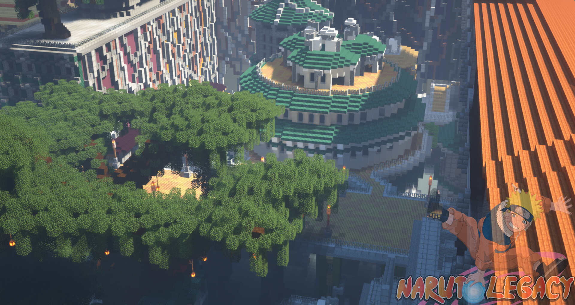 ♦ Naruto Recreation ♦ [ Konohagakure - Complete Build ] Minecraft Map