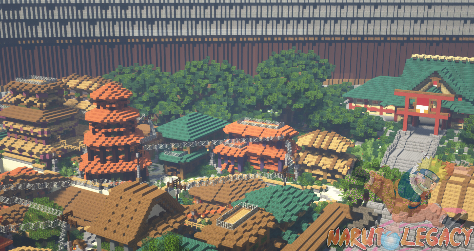 ♦ Naruto Recreation ♦ [ Konohagakure - Complete Build ] Minecraft Map