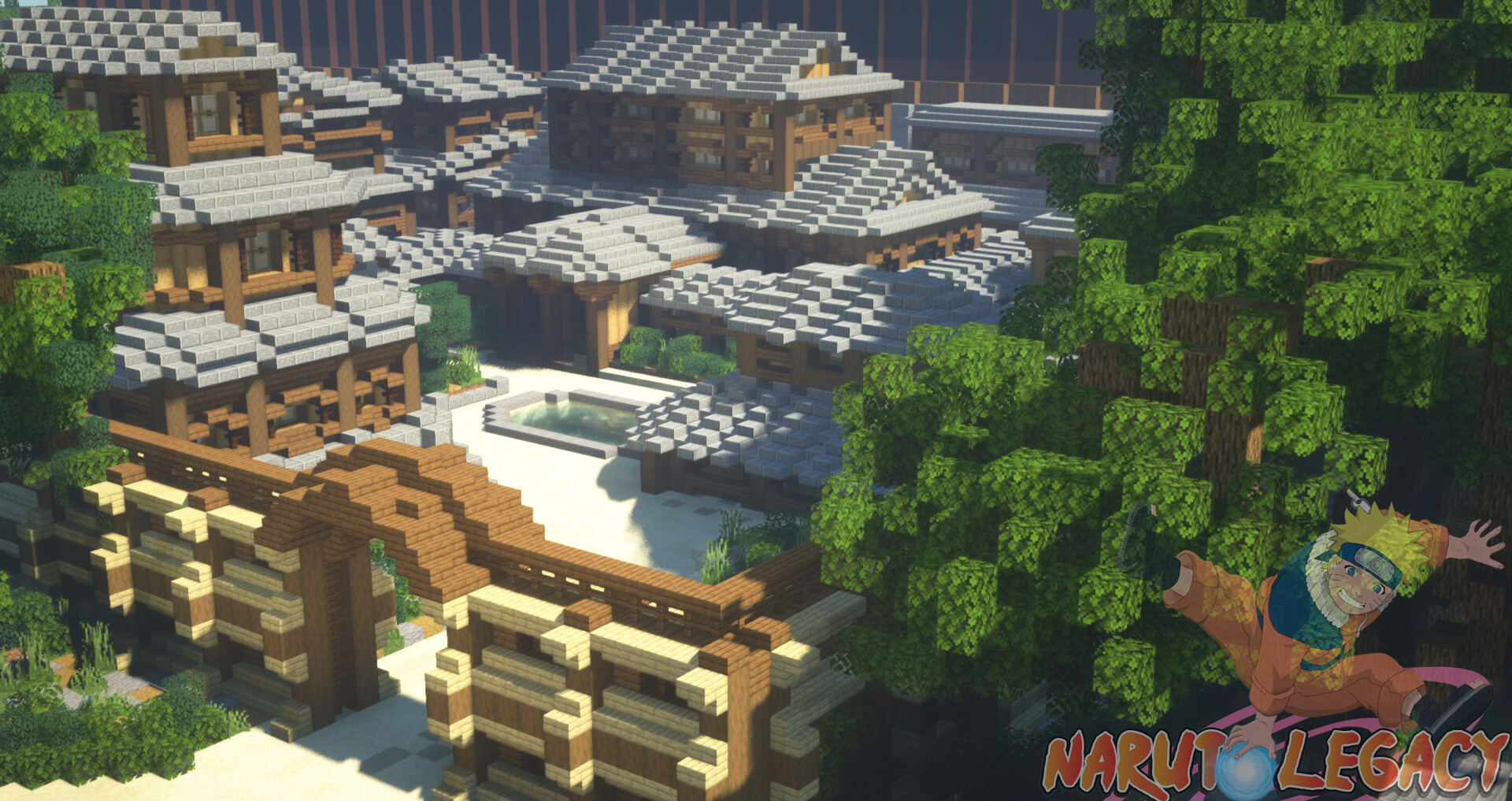 ♦ Naruto Recreation ♦ [ Konohagakure - Complete Build ] Minecraft Map