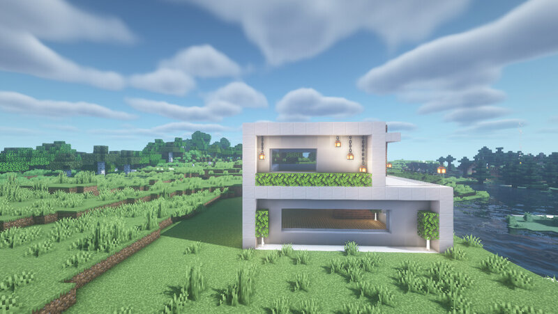 Modern House #5. (For Java & Bedrock) 1.20.2/1.20.1/1.20/1.19.2/1.19.1 ...