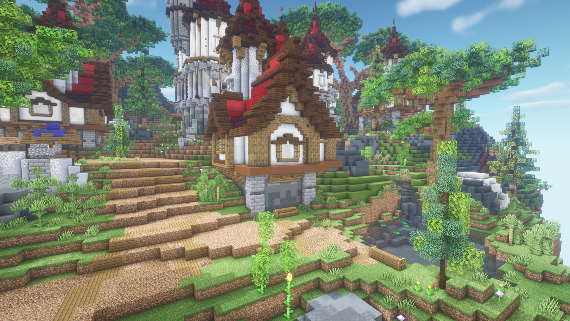 SkyBlock flying lobby Minecraft Map