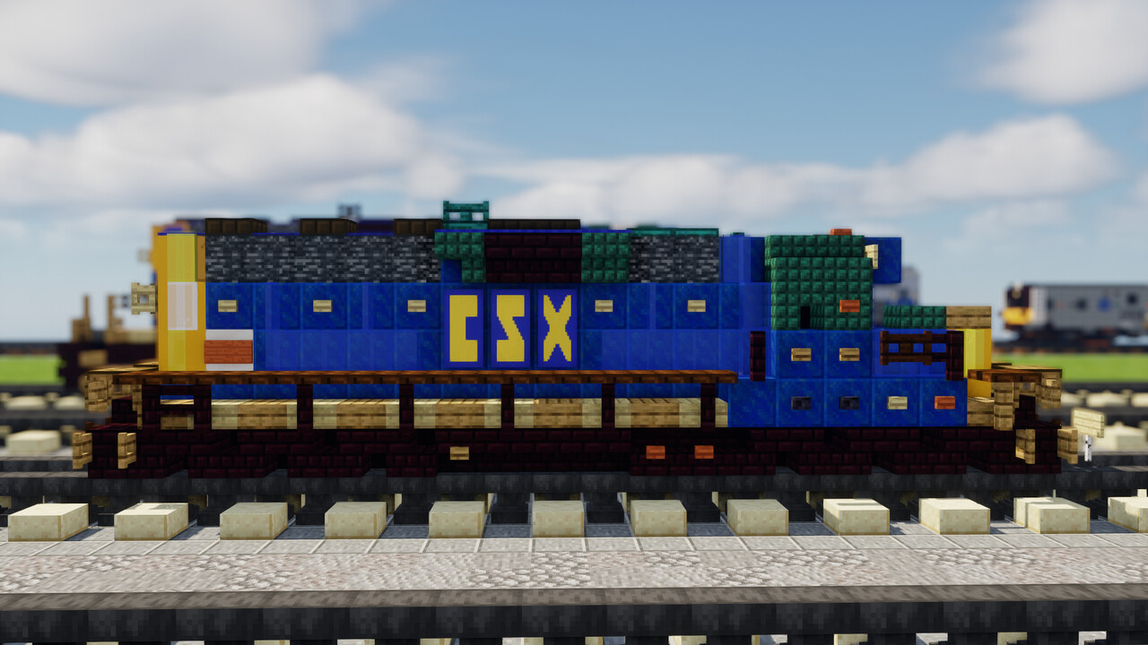 CSX EMD SD40-2 Locomotive 1:1 Minecraft Map