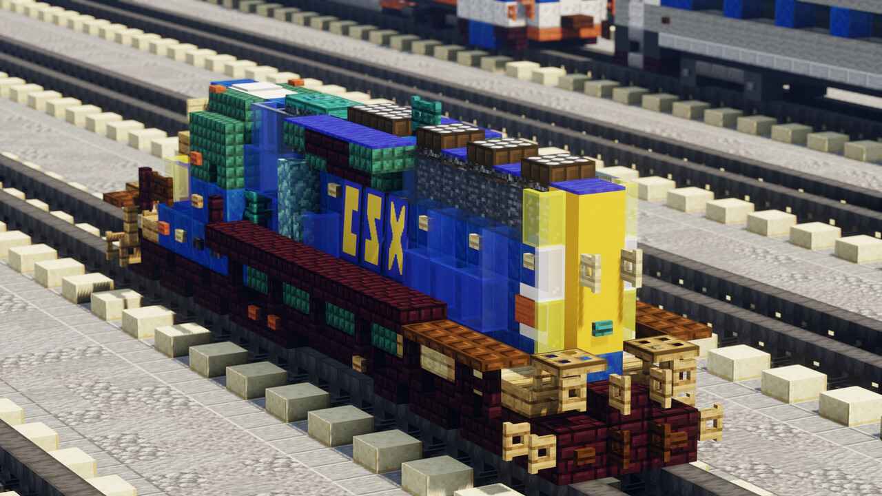 CSX EMD SD40-2 Locomotive 1:1 Minecraft Map