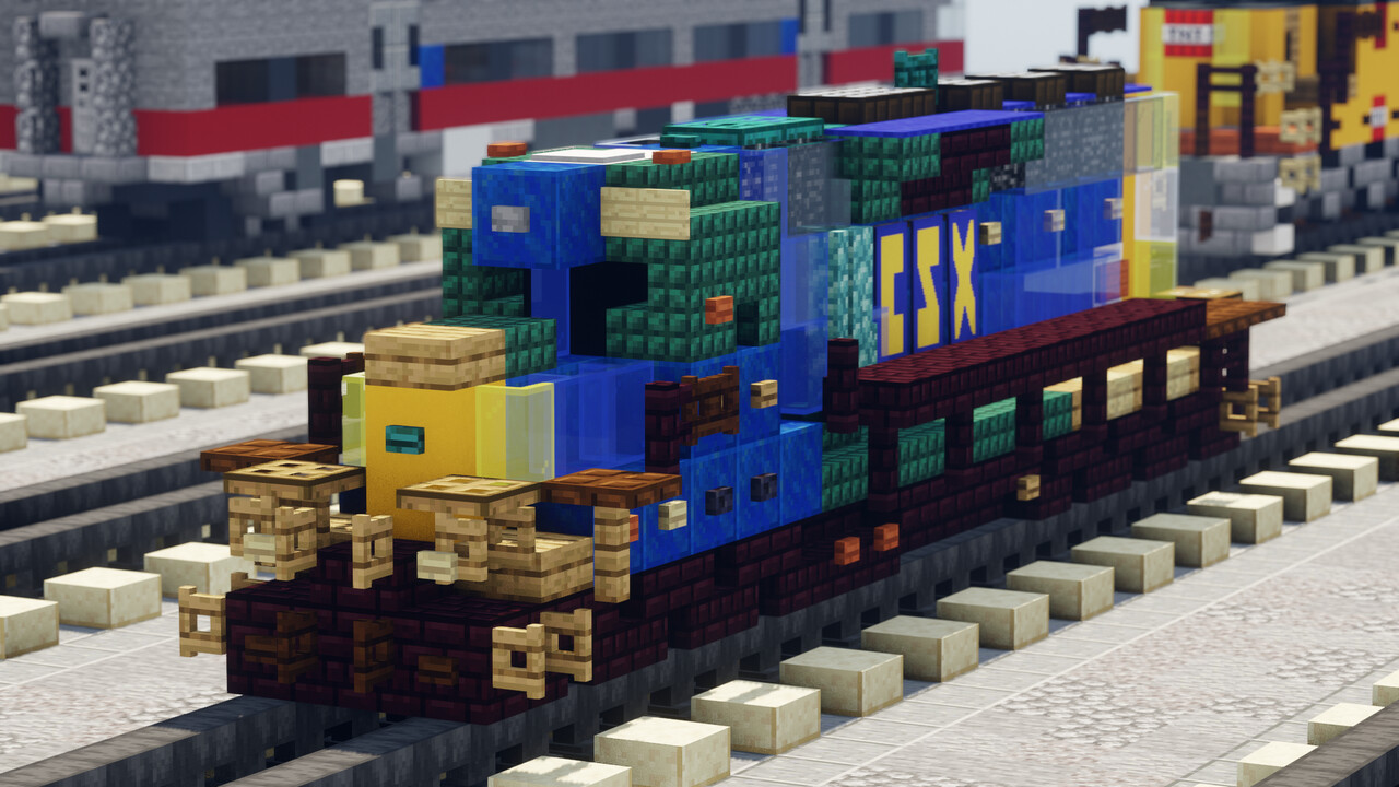 CSX EMD SD40-2 Locomotive 1:1 Minecraft Map