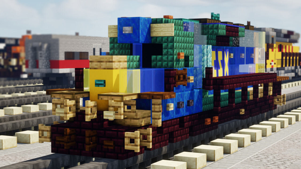 CSX EMD SD40-2 Locomotive 1:1 Minecraft Map