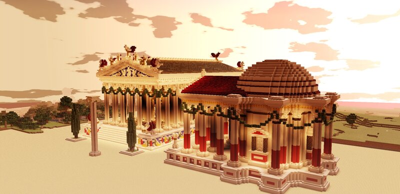 Roman Temples of Jupiter and Juno (Bedrock Edition) Minecraft Map