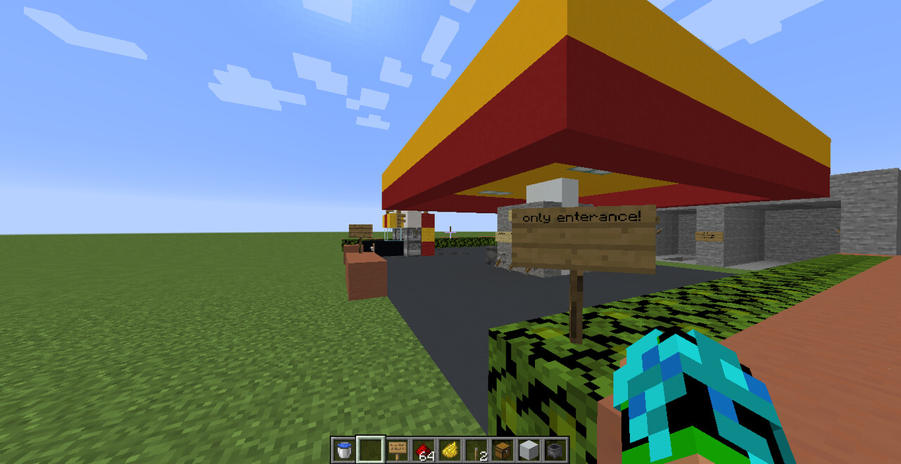 Shell Gas Station with Car Wash (working on progress) Minecraft Map