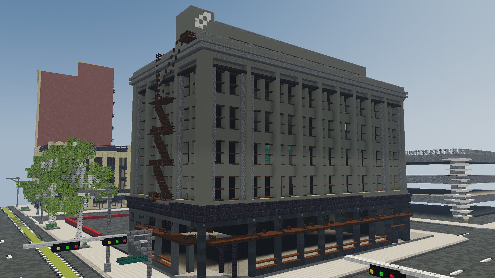 Portland, Oregon building in shaders! Minecraft Map