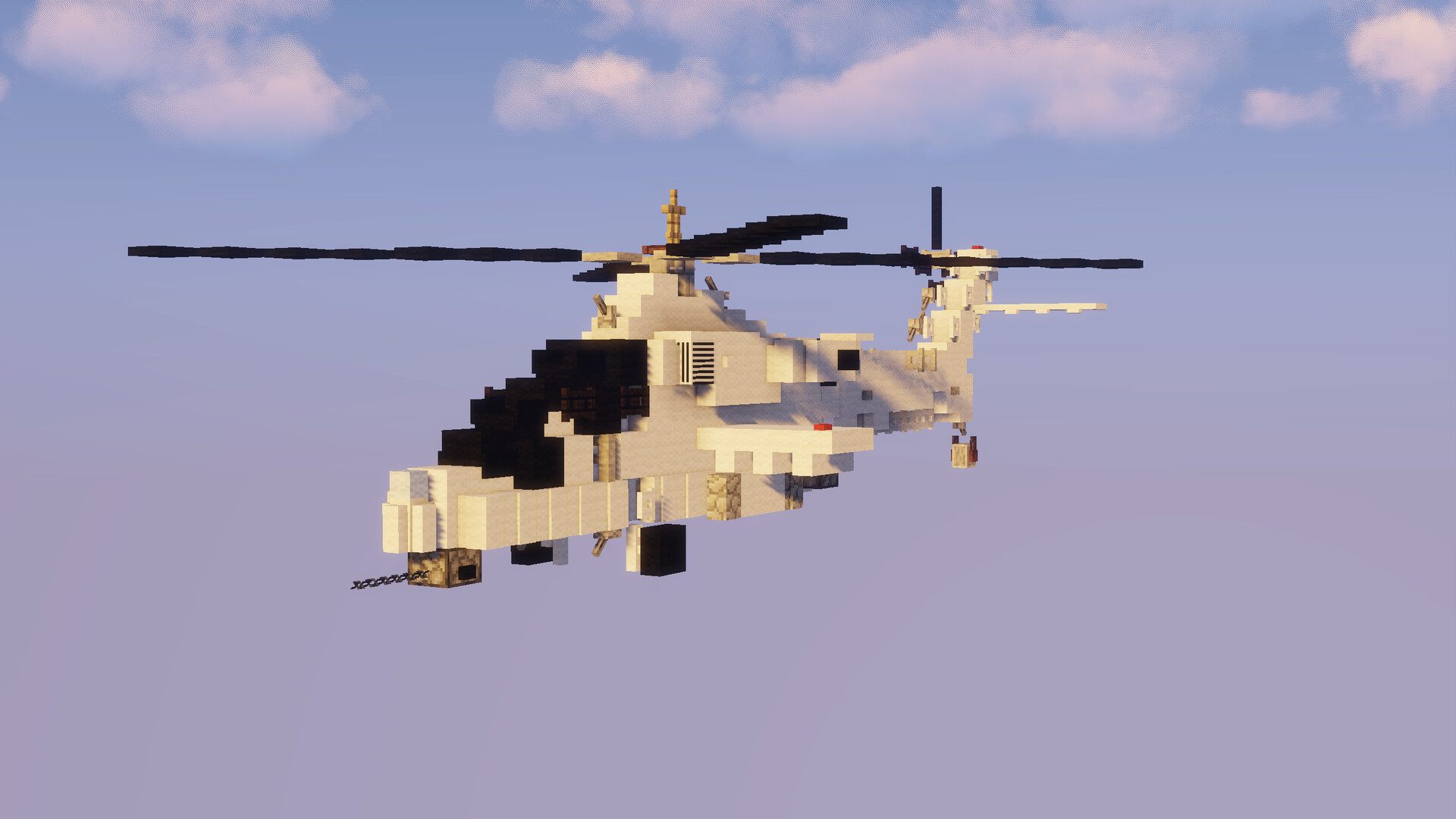 1,5:1 Denel Rooivalk Attack Helicopter Minecraft Map