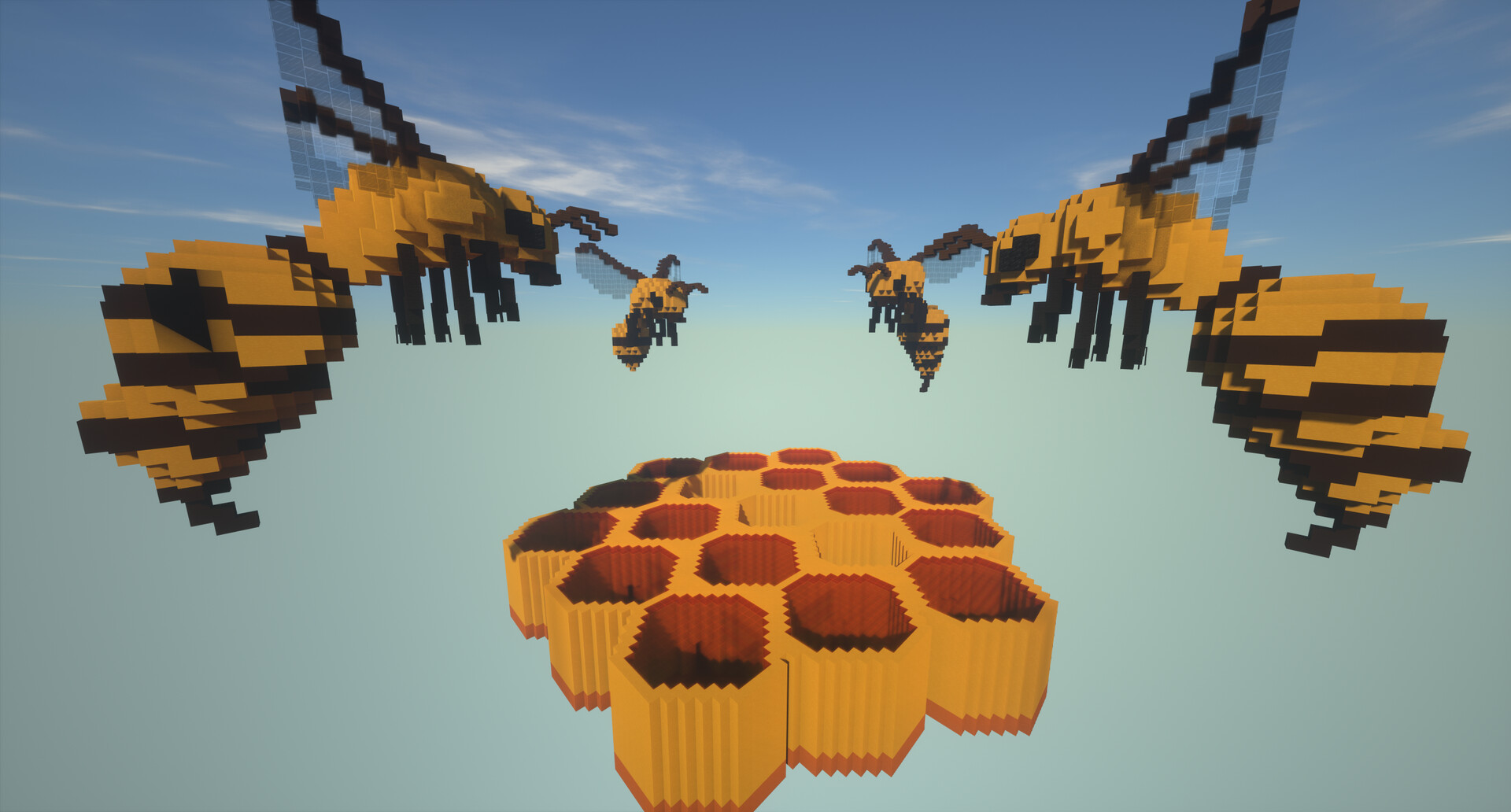 Bee HoneyComb Arena Map Minecraft Map