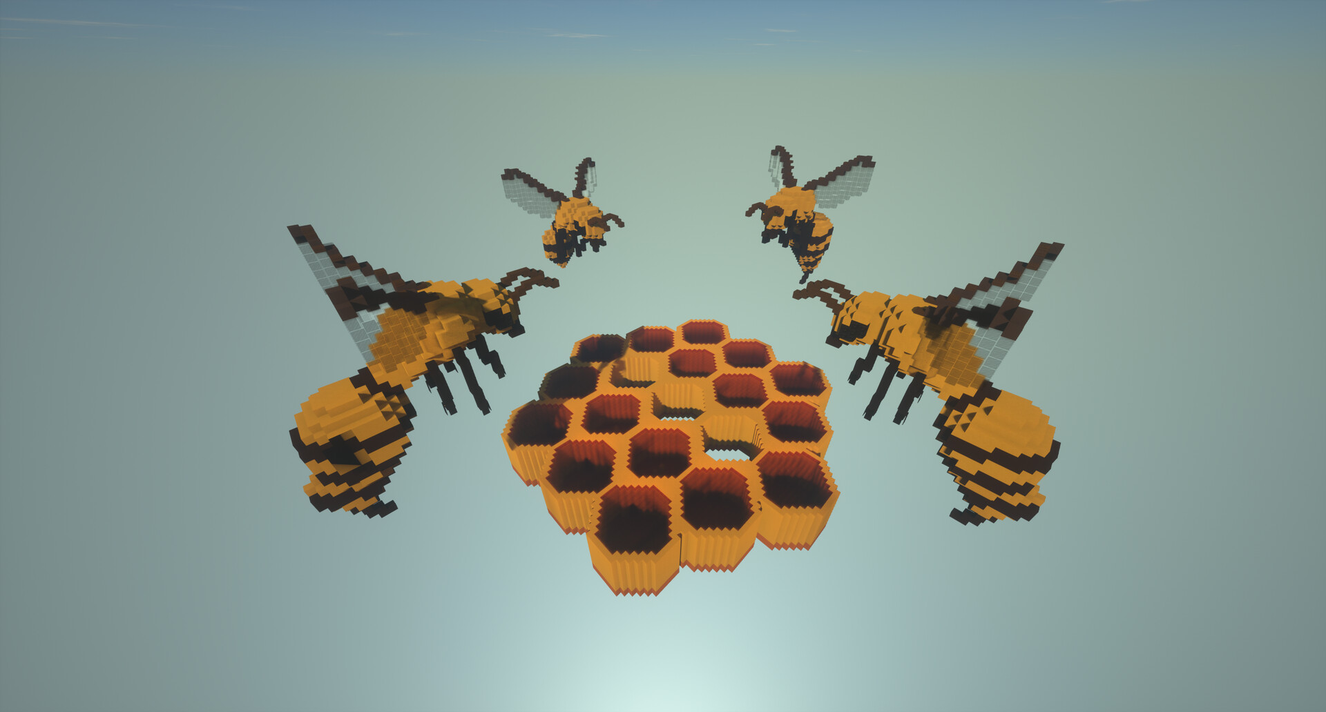 Bee HoneyComb Arena Map Minecraft Map