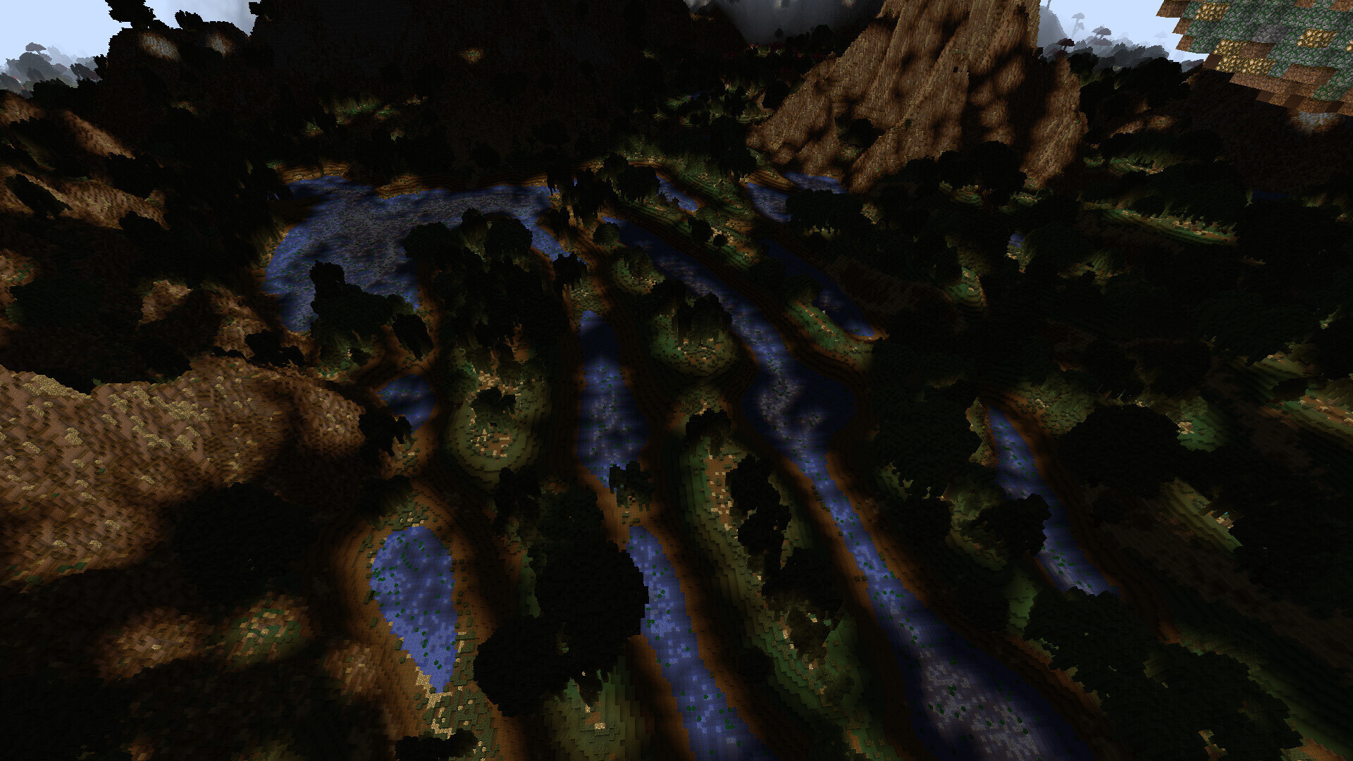 Underground dark world - 5000x5000 Minecraft Map