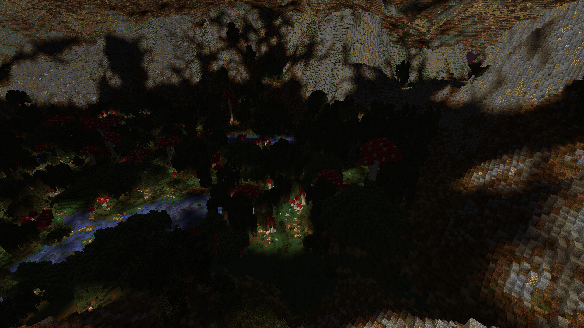 Underground dark world - 5000x5000 Minecraft Map