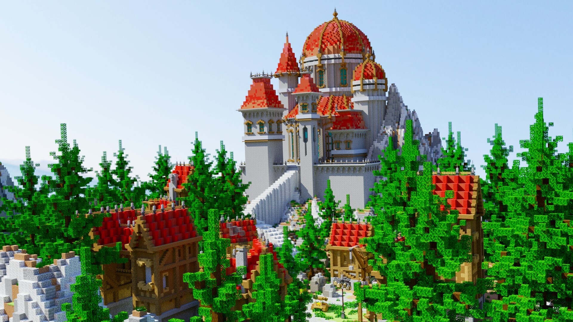 New medieval themed lobby/hub. 150x150 version 1.12.2 Minecraft Map