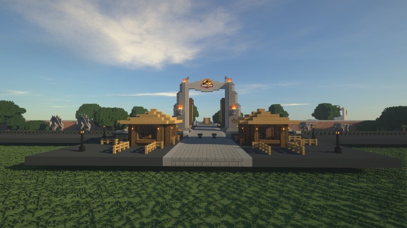 Jurassic Park Inspired Dinosaur Park (MODDED) Minecraft Map