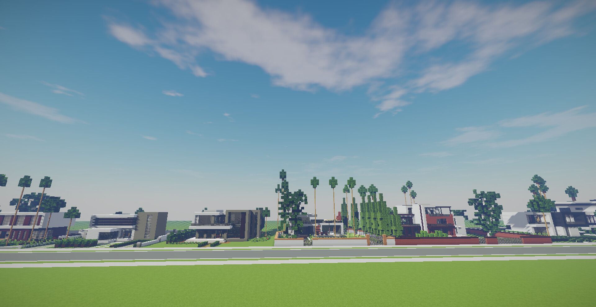 Modern Neighborhood Map + Pack #1 (10 Houses) Minecraft Map