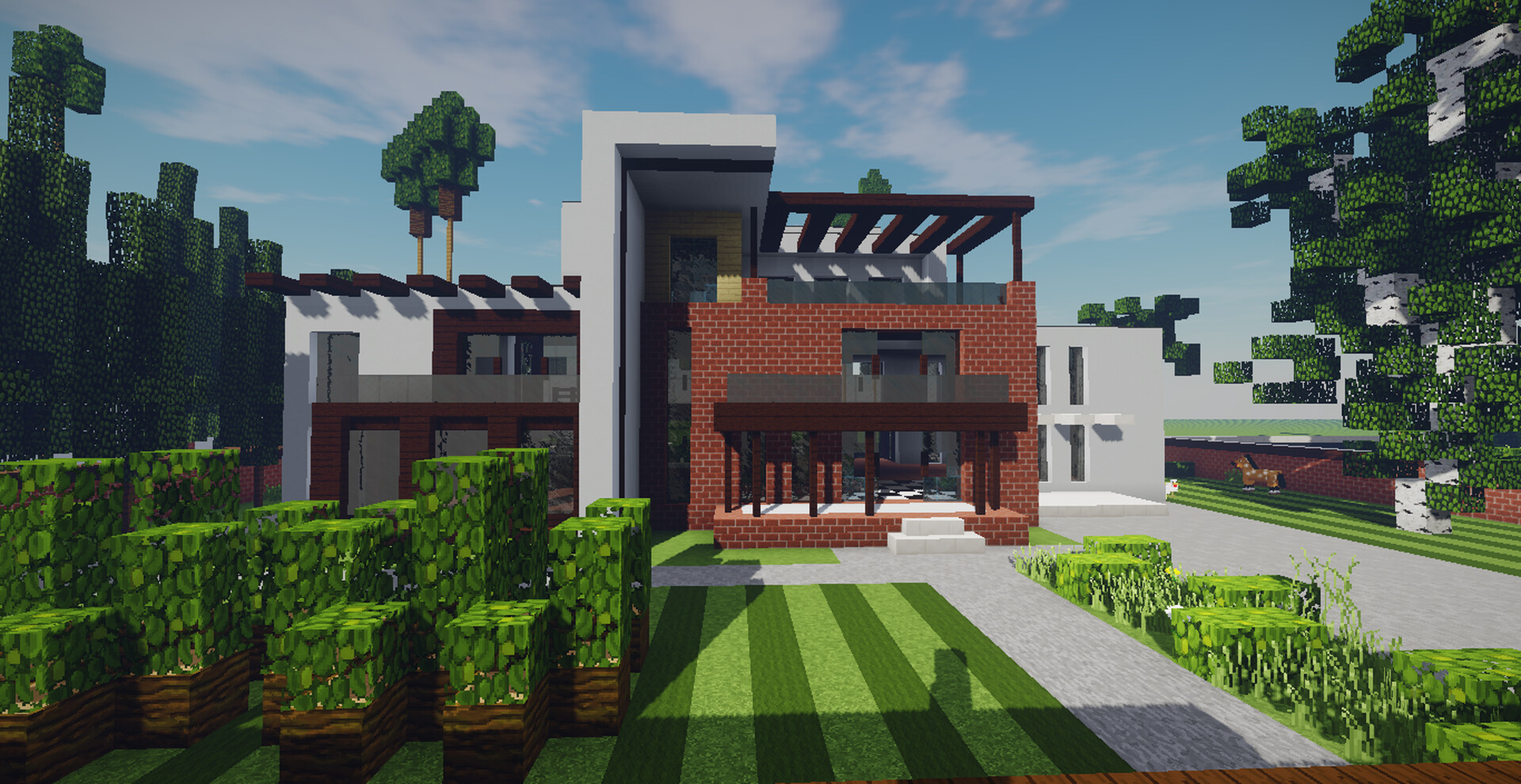 Modern Neighborhood Map + Pack #1 (10 Houses) Minecraft Map