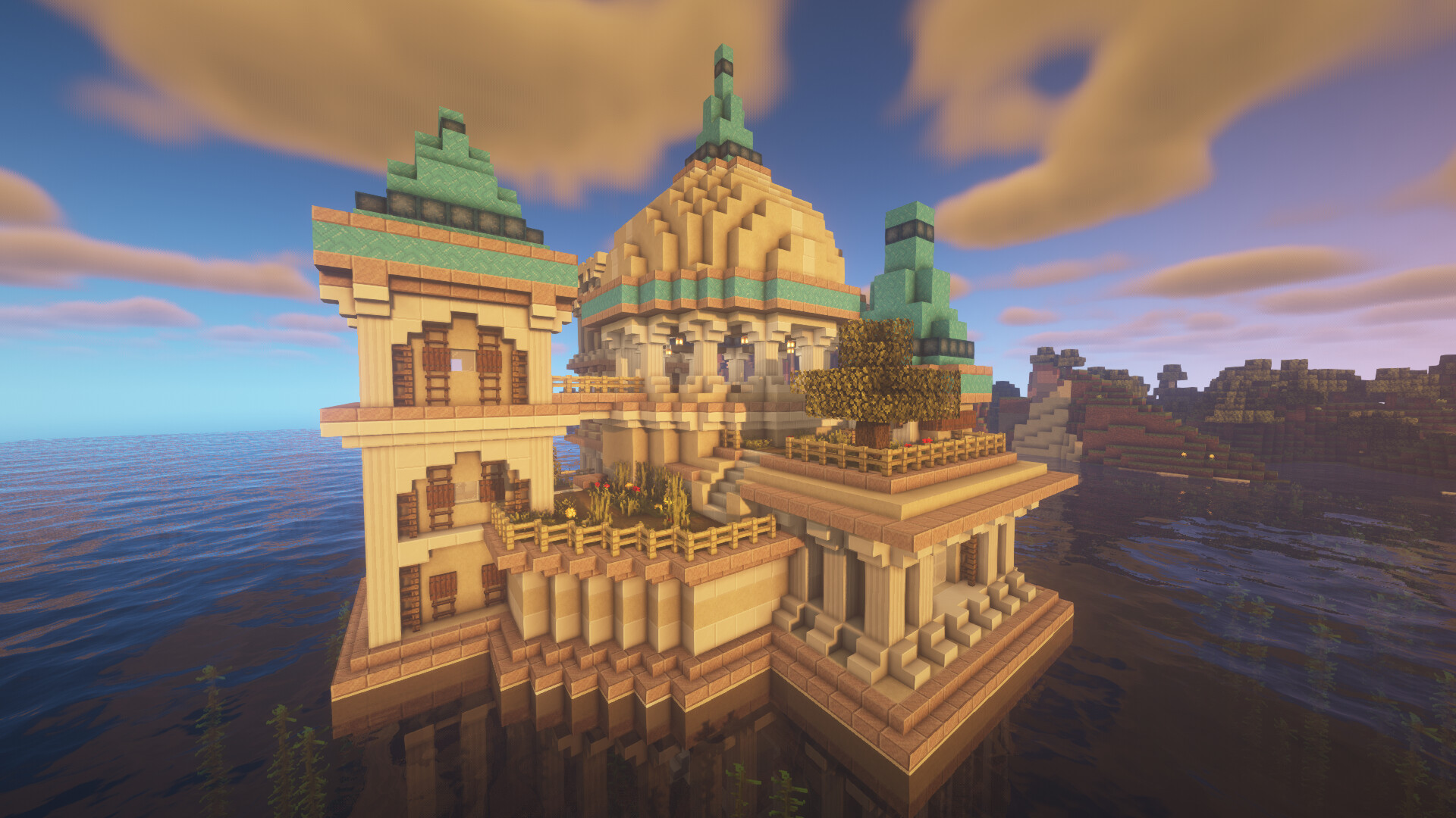 Water Palace (half submerged) Minecraft Map