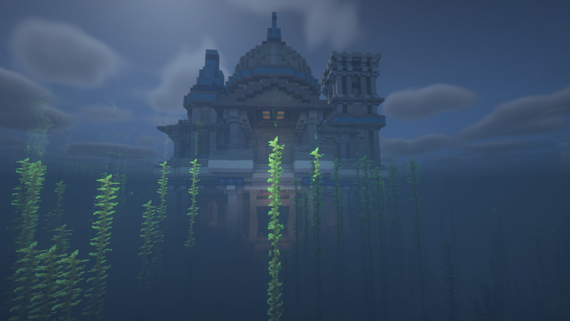 Water Palace (half submerged) Minecraft Map