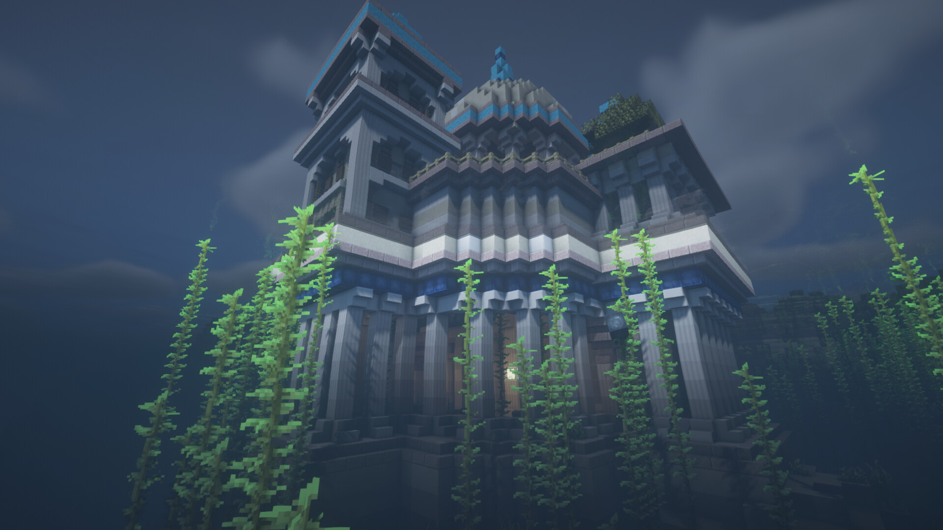 Water Palace (half submerged) Minecraft Map