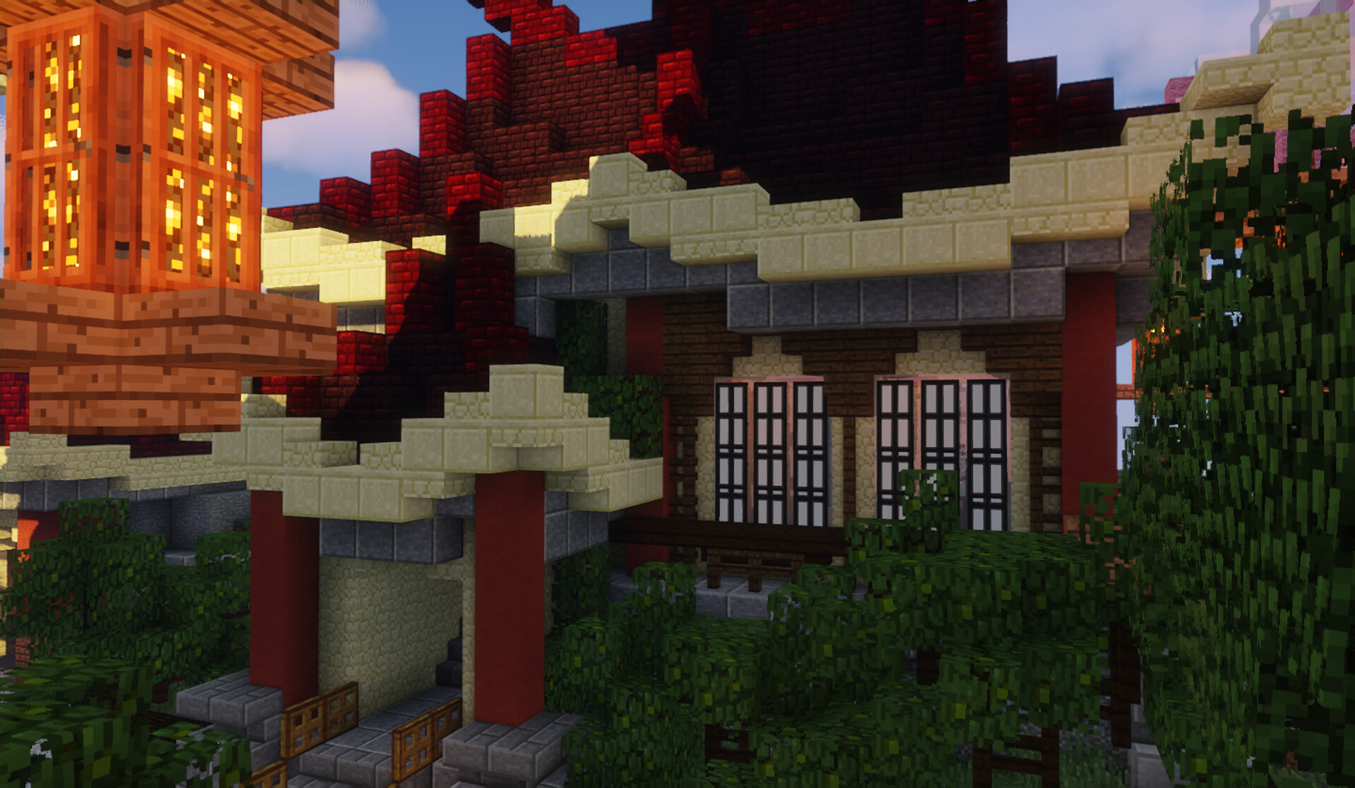 Lobby in japanese style - floating island Minecraft Map