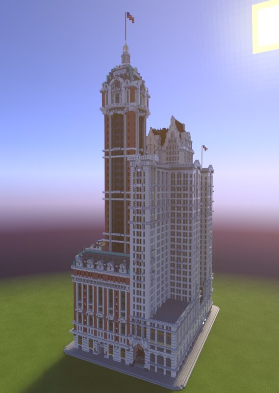 Singer Building and City Investing Building. Minecraft Map