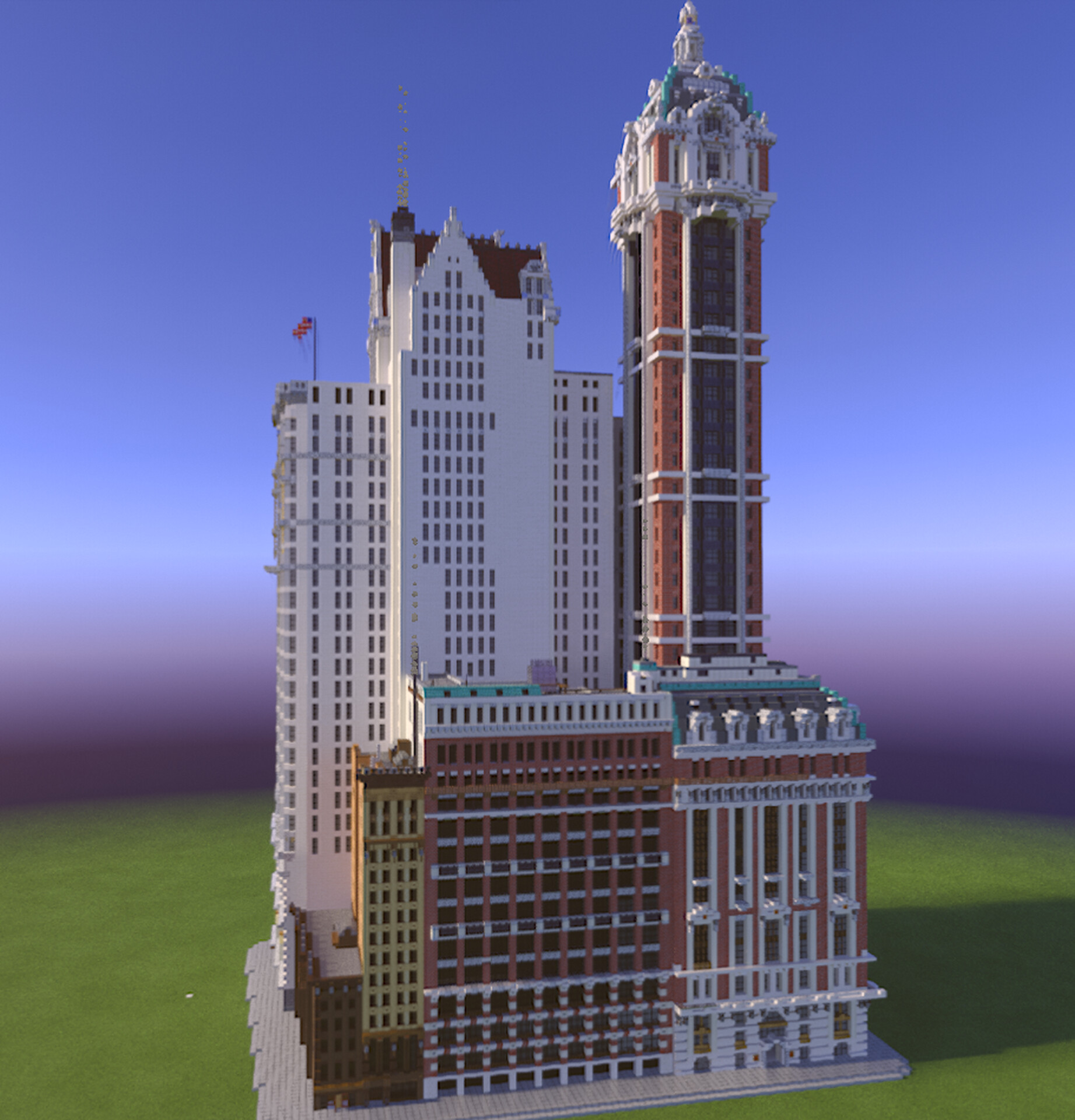 Singer Building and City Investing Building. Minecraft Map