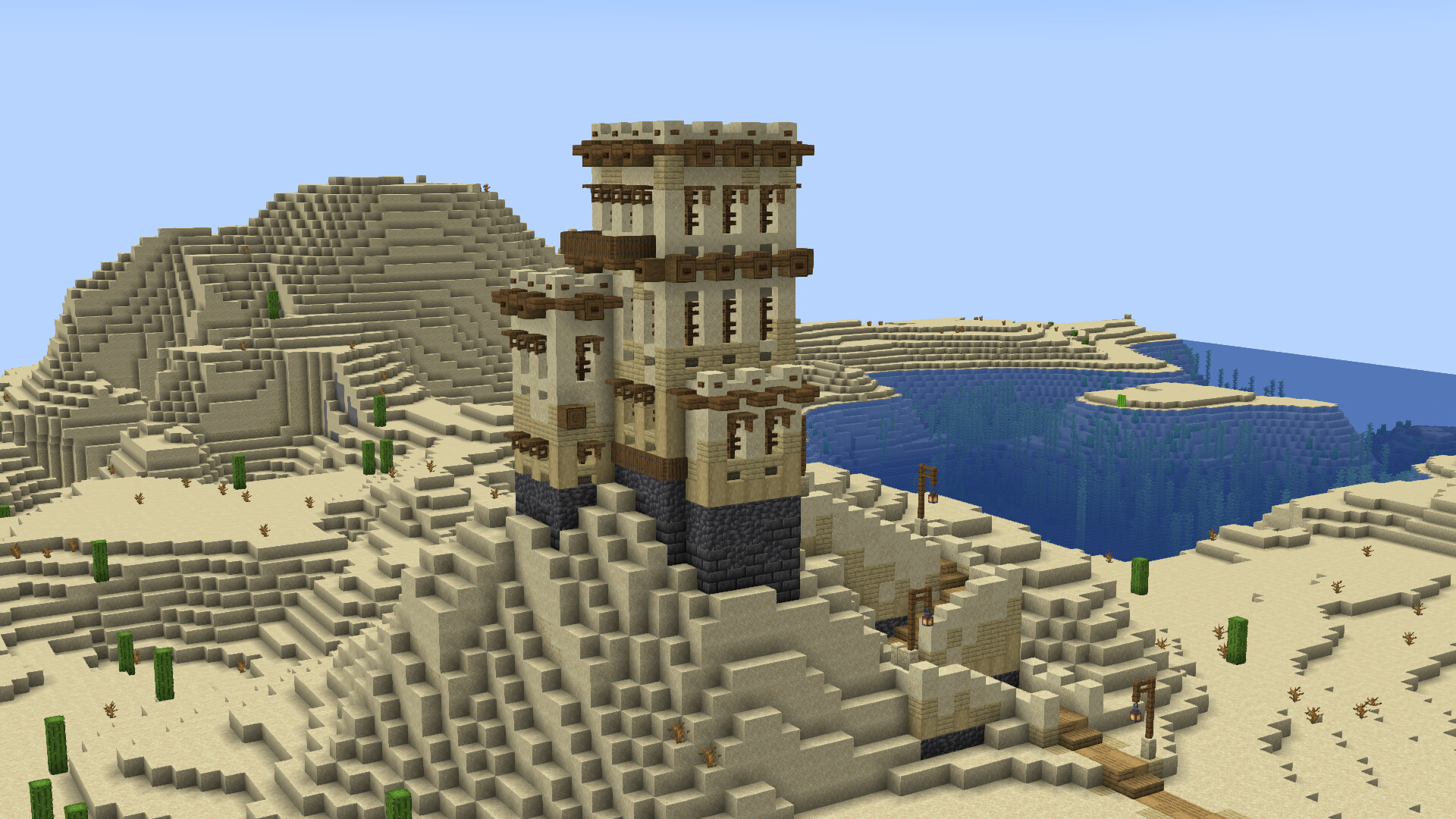 Small Sandstone Tower/House in Desert Minecraft Map