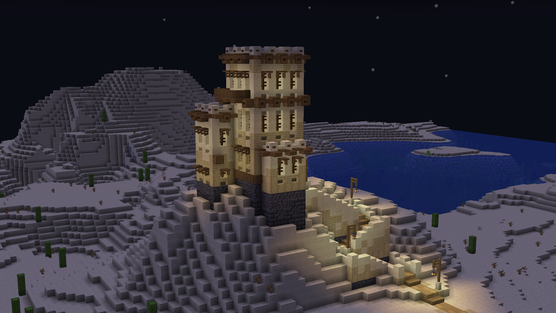 Small Sandstone Tower/House in Desert Minecraft Map