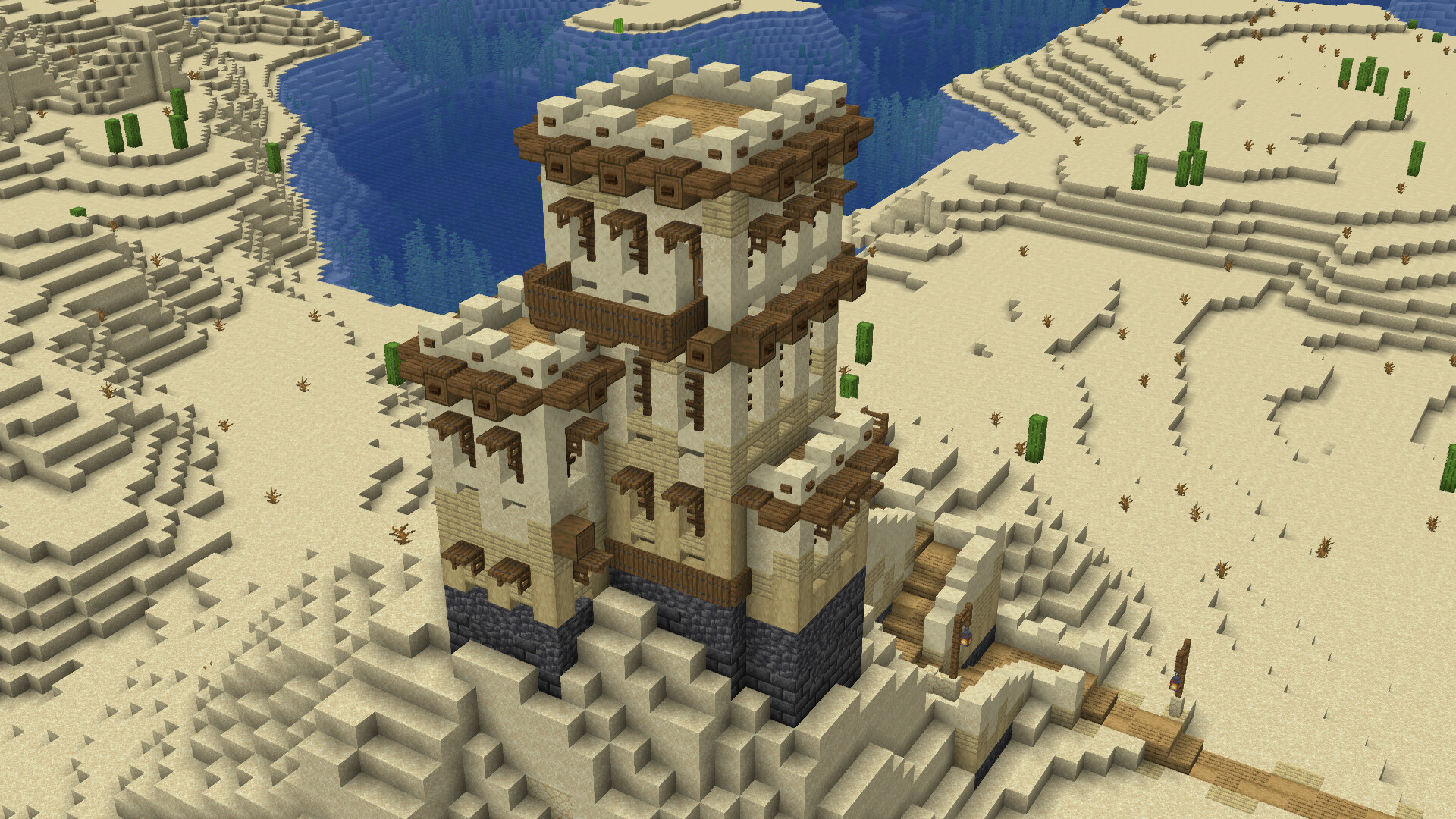 Small Sandstone Tower/House in Desert Minecraft Map