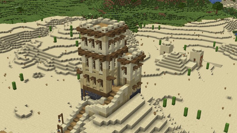 Small Sandstone Tower/House in Desert Minecraft Map