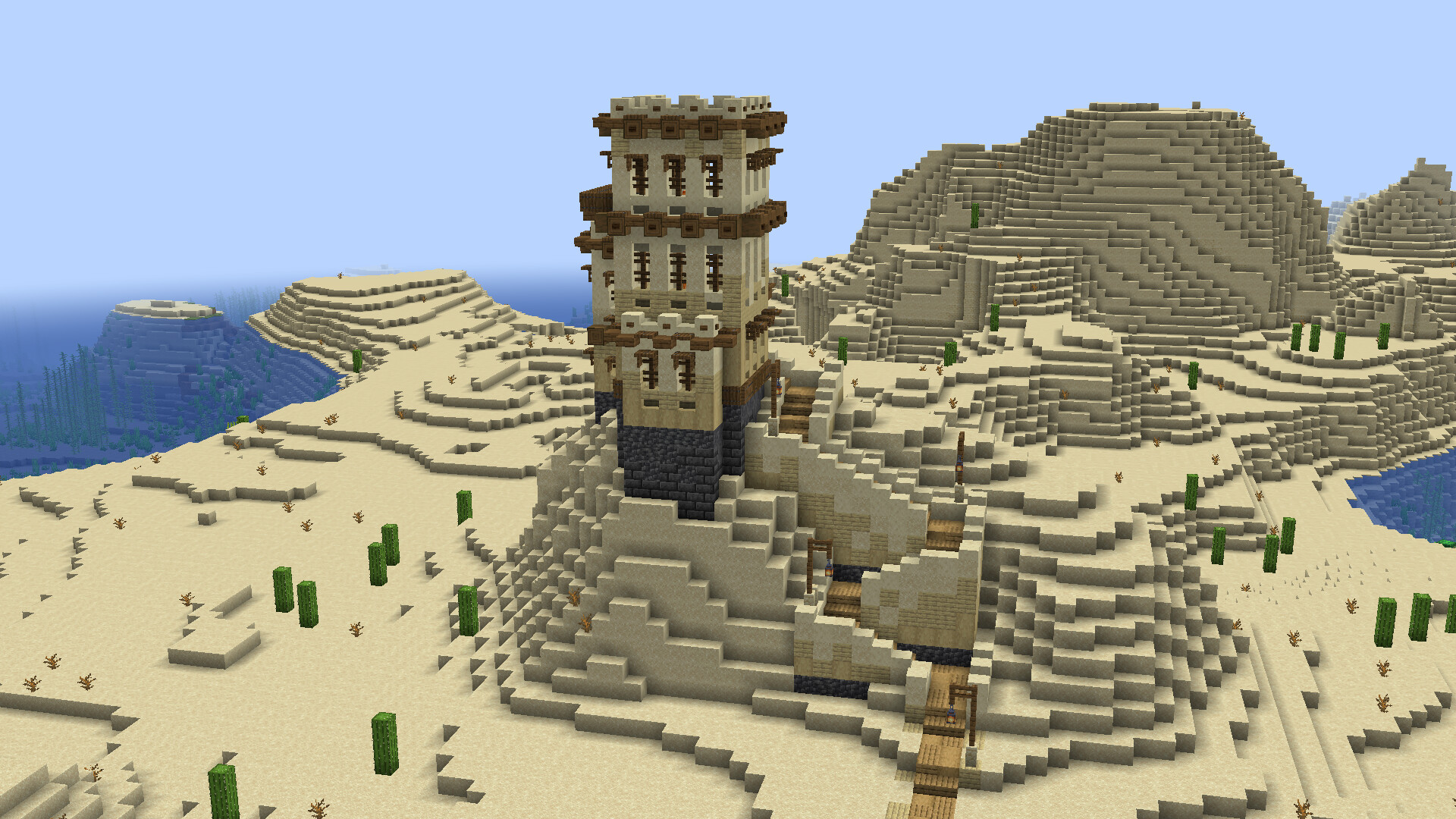 Small Sandstone Tower/House in Desert Minecraft Map
