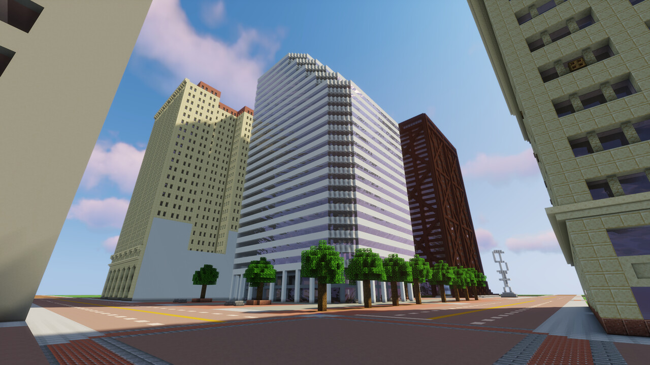 1980's High-Rise: Oakwood City Minecraft Map